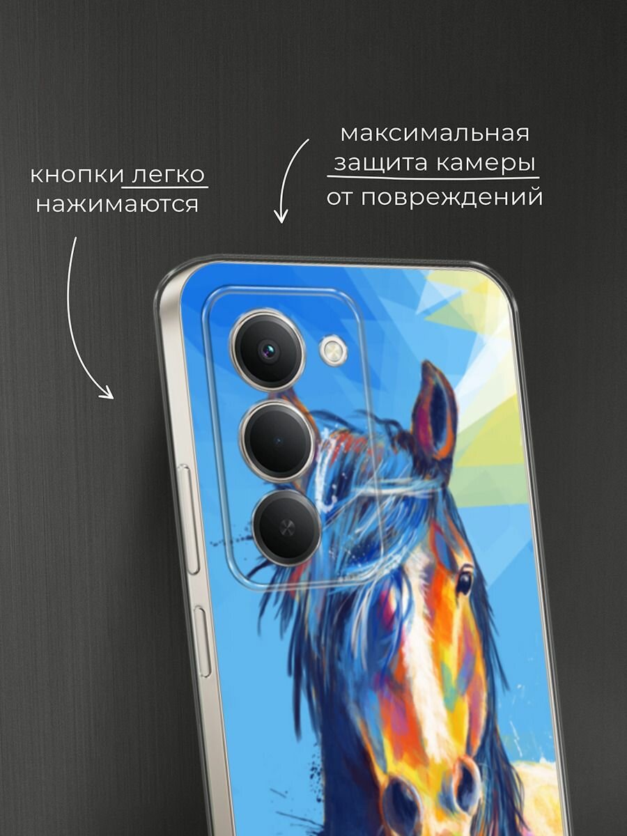 Чехол на Xiaomi Redmi 15 / Сяоми Редми 15 с принтом "Лошадь арт 3" — фото 1