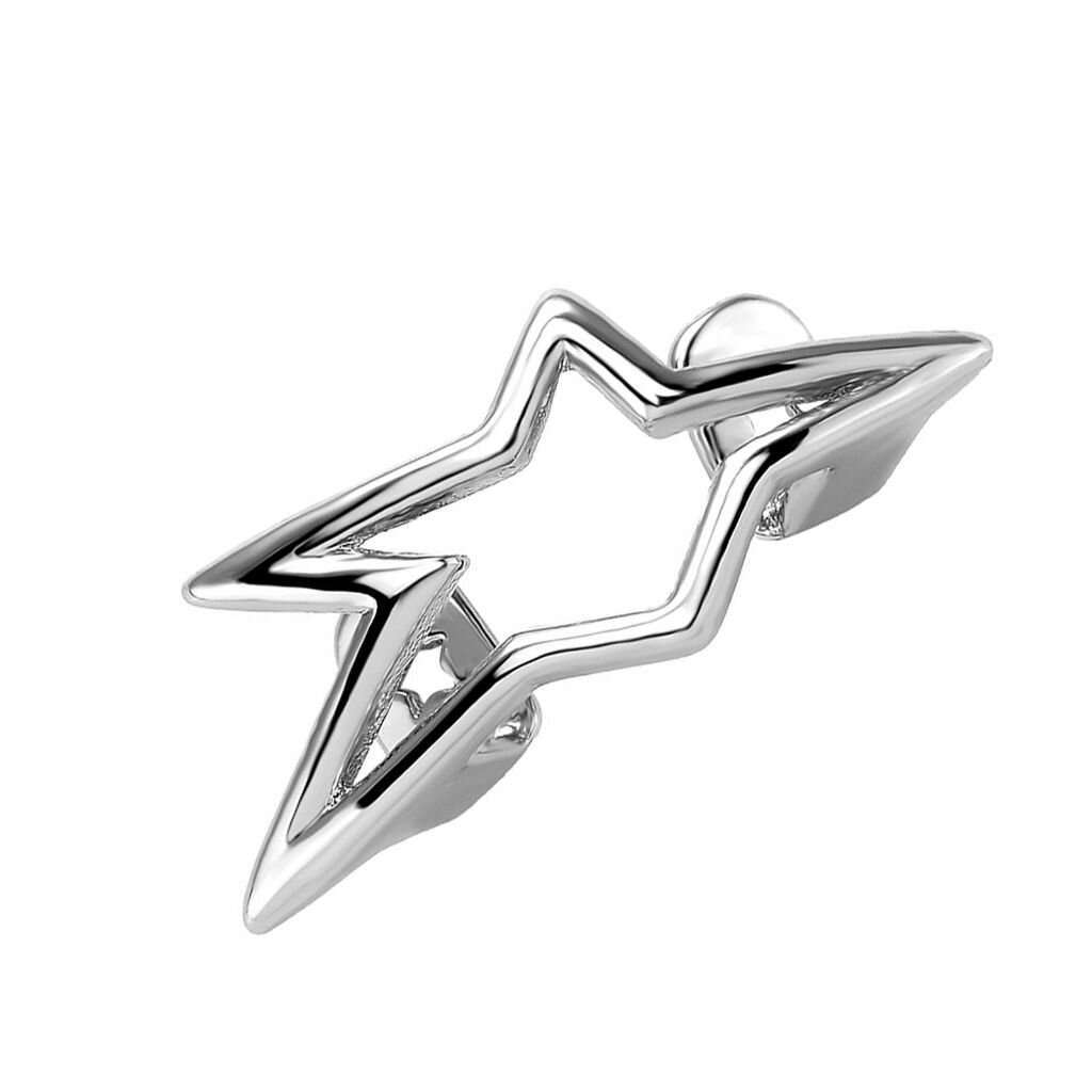 Хип-хоп подтяжки специальной формы с пятиконечной звездой -серебристый