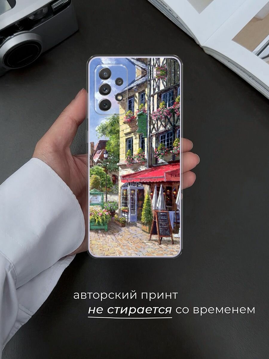 Чехол на Samsung Galaxy A73 / Самсунг Галакси А73 с принтом "Старая улица" — фото 1