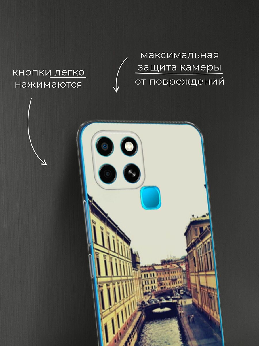 Чехол на Infinix Smart 6 / Инфиникс Смарт 6 с принтом "Санкт-Петербург" — фото 1