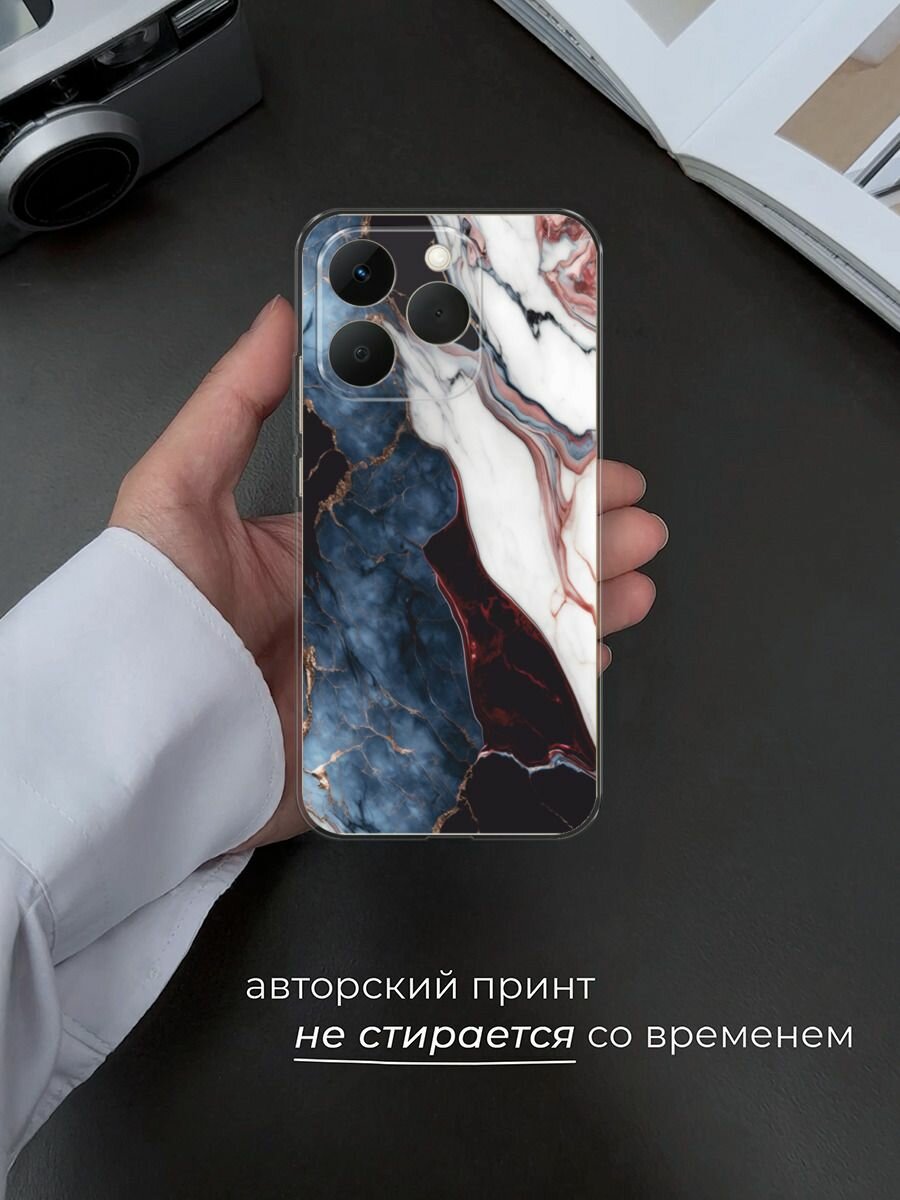 Чехол на Realme 15T / Реалми 15Т с принтом "Благородный мрамор" — фото 1