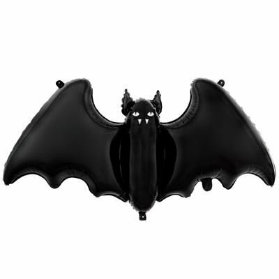 Воздушный шар фольгированный весёлая затея Летучая мышь, черный, 121 см
