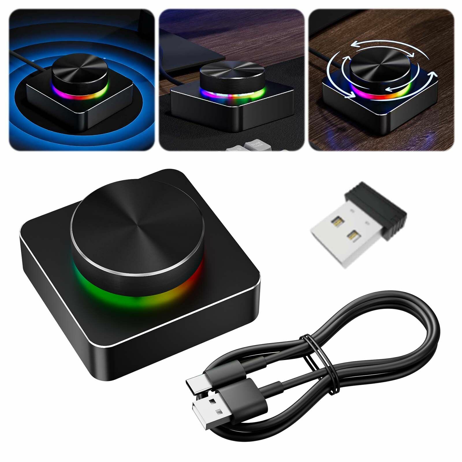 USB -регулятор регулировки громкости управления динамиком компьютера для переключения для Win7/8/10/XP/Mac