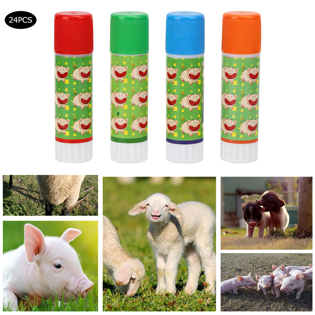 24 шт. средние мелки для маркировки скота, красный, зеленый, синий, оранжевый цвет, маркер, ручка для маркировки