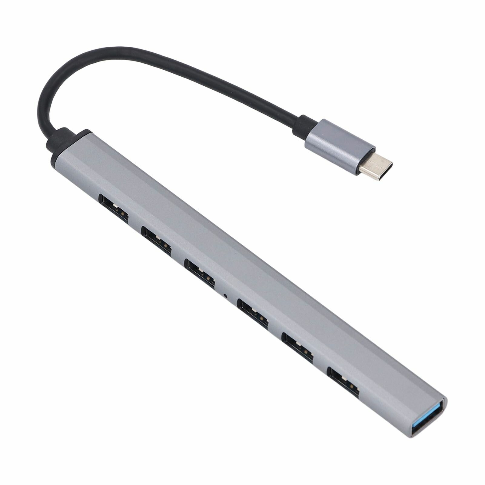 Тип C концентратор 7 в 1 алюминиевый сплав USB A интерфейс USB 3.0 500M/S быстрая передача Plug and Play USB док-станция для компьютера телефона планшета