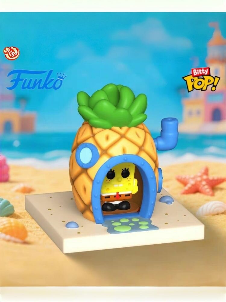 Игрушка Funko Pop "Битти Поп Таун", Губка Боб, статичная, пластик, высота 11см