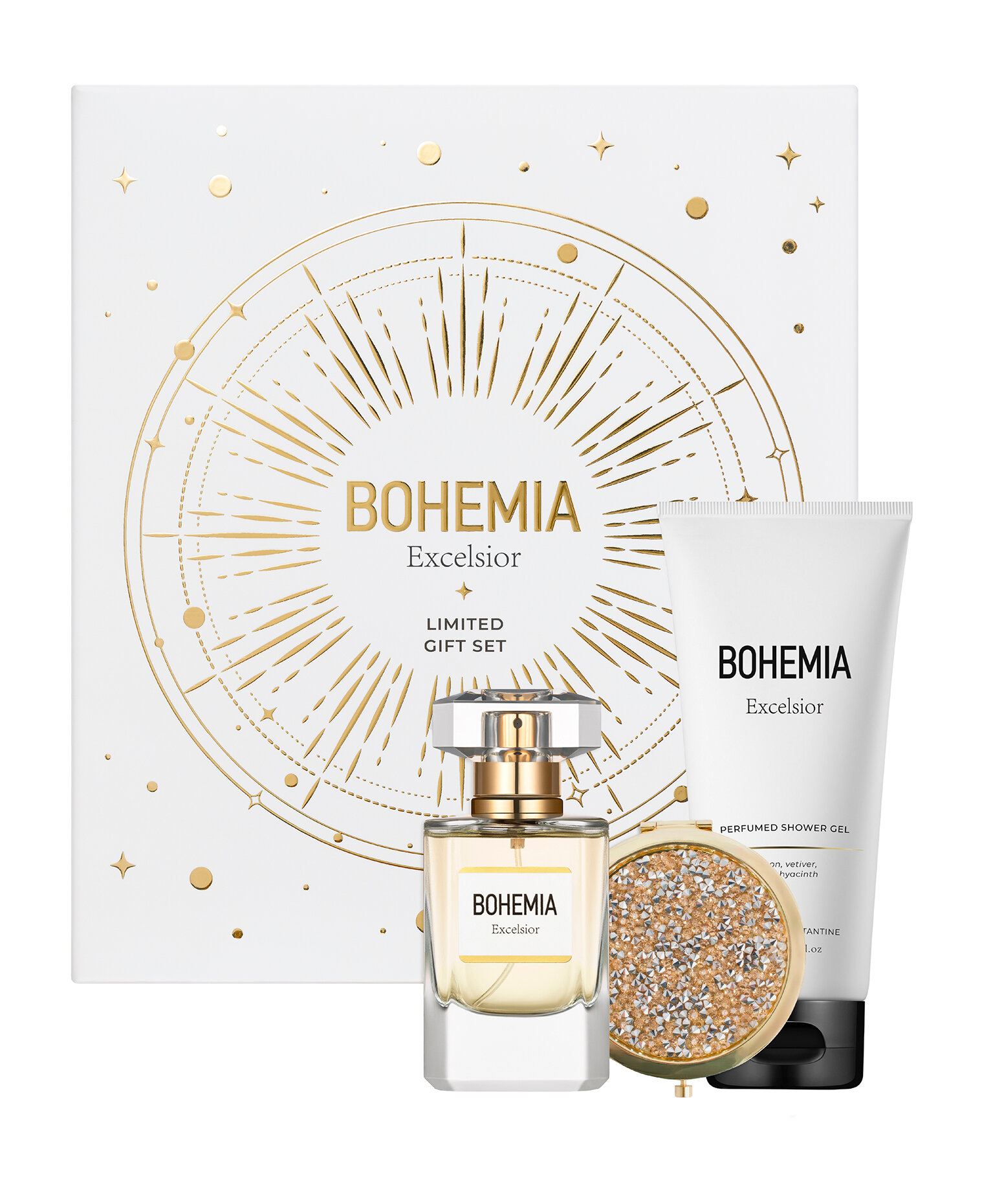 PARFUMS CONSTANTINE Bohemia Excelsior Набор (Парфюмерная вода жен, 50 мл + Гель для душа, 200 мл + Зеркало)