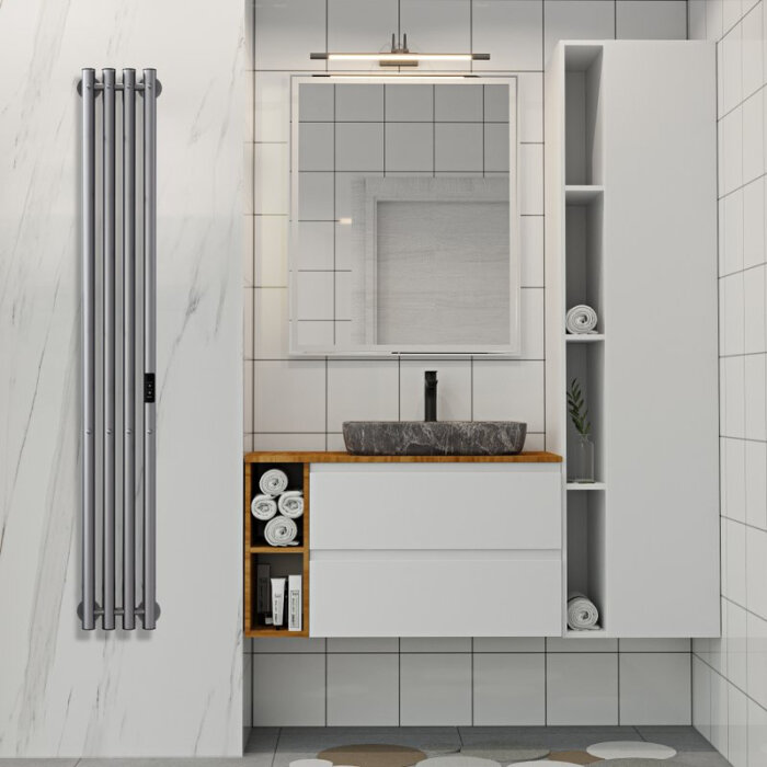 Полотенцесушитель электрический Indigo Style 4 LSE120-18GFMRt graphite metallic