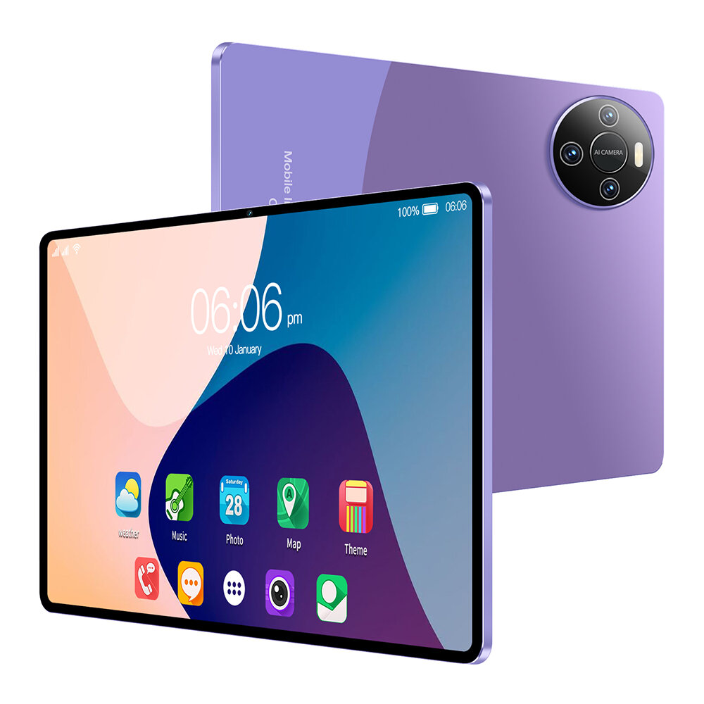 Планшет E60Pro Android 13 10.1 дюймовый экран 8GB+128GB батарея 6500mAh Octa-Core процессор двойная камера Front 2M Rear 8M цвет Blue Purple Black AU EU US UK Type