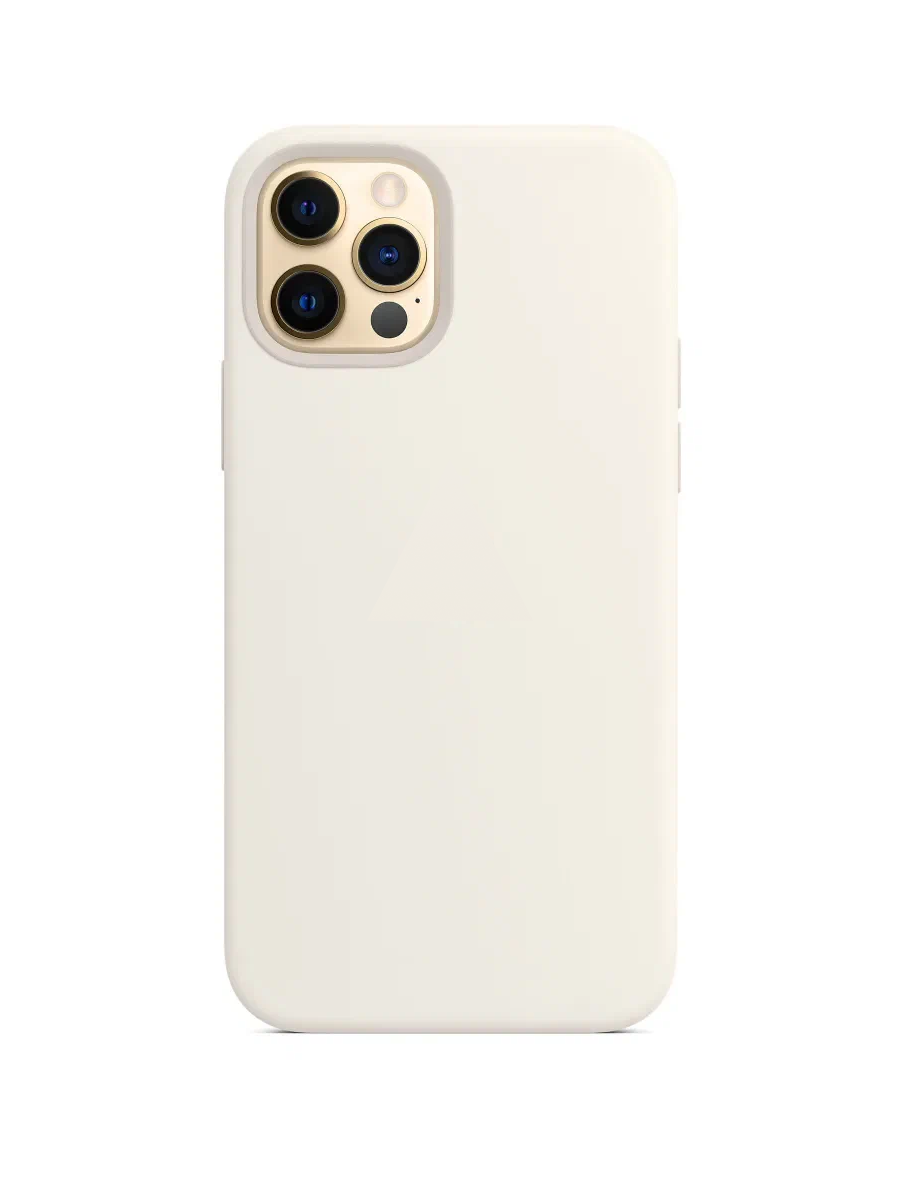 Чехол силиконовый Магсейф для iPhone 12 Pro Max White с анимацией NFC, Silicone case Магсейф для айфон 12 про макс - Белый