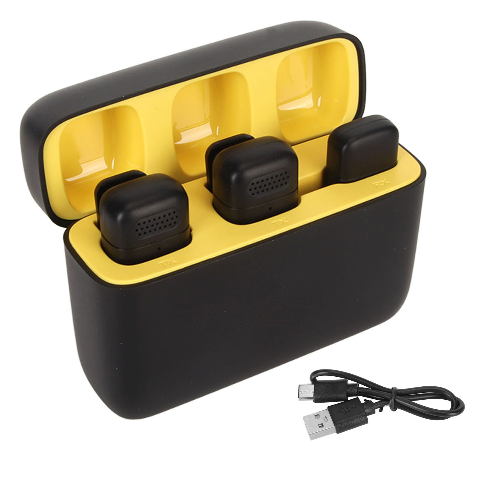 Беспроводное лавальер микрофона снижение шумоподавления 2,4 г типа C -приемник Mini Lapel Mic с зарядкой для прямой трансляции