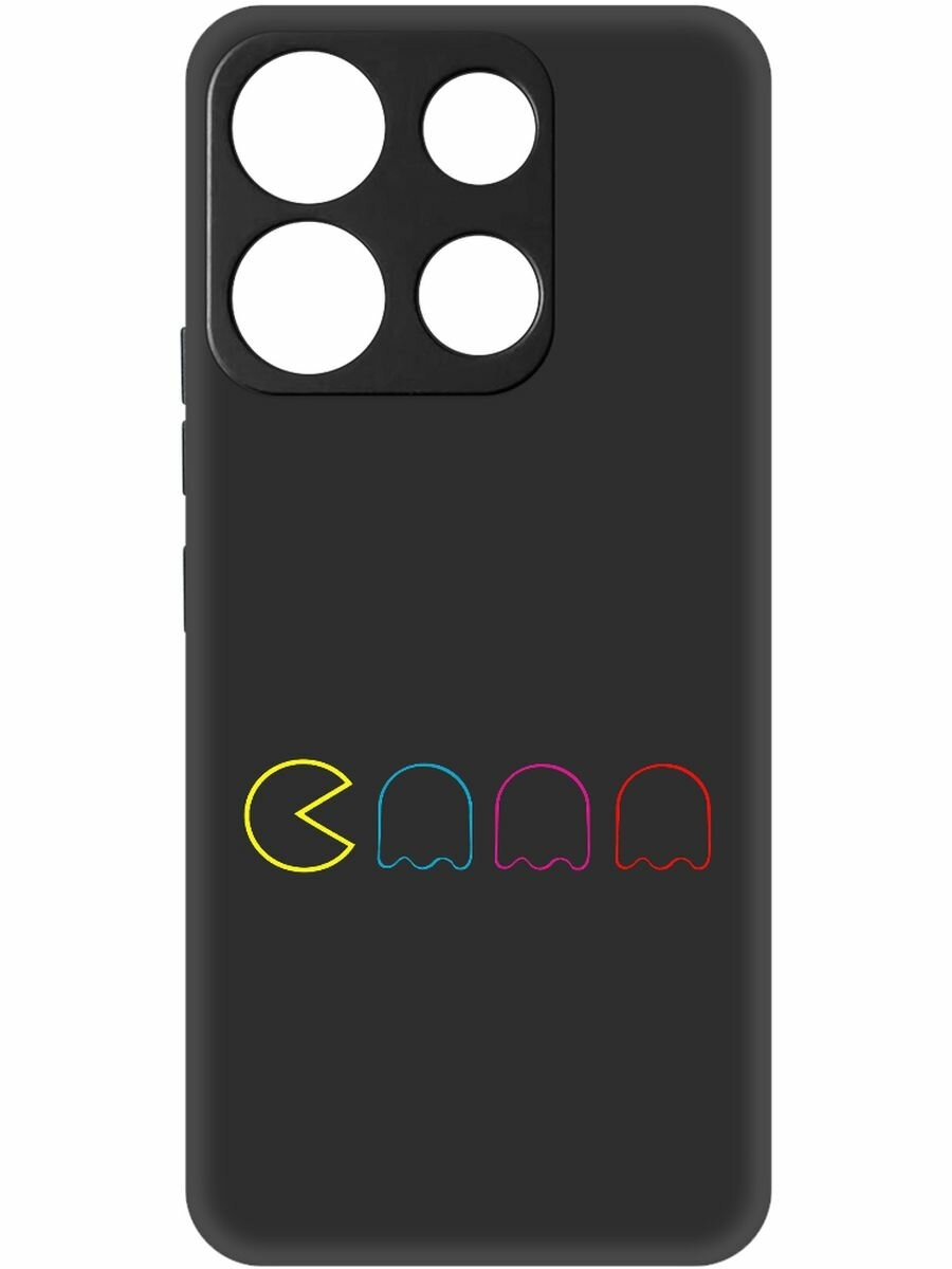 Чехол-накладка Krutoff Soft Case Пакман для ITEL A60s черный