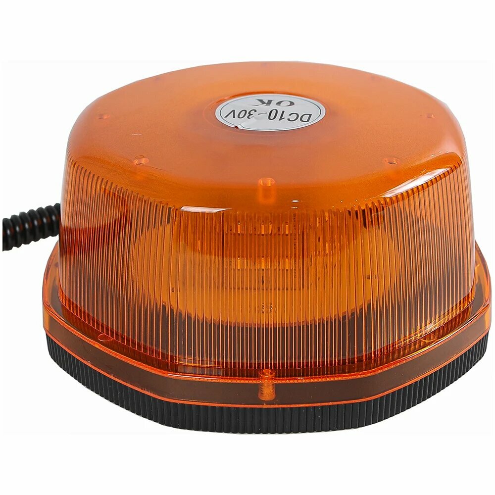 Маяк проблесковый светодиодный Крал 10-30 V, "Стробоскоп" 8-гран, h=80мм, d-165мм, на магните, в прикур, 24шт 1872