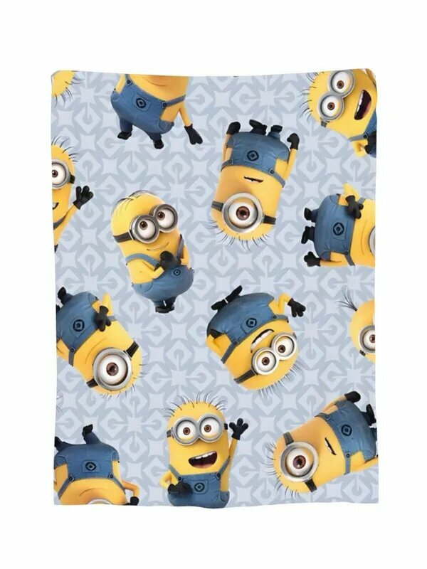 MXEB Плед Minions Пледы Миньоны , Фланель, 150 см х 125 см