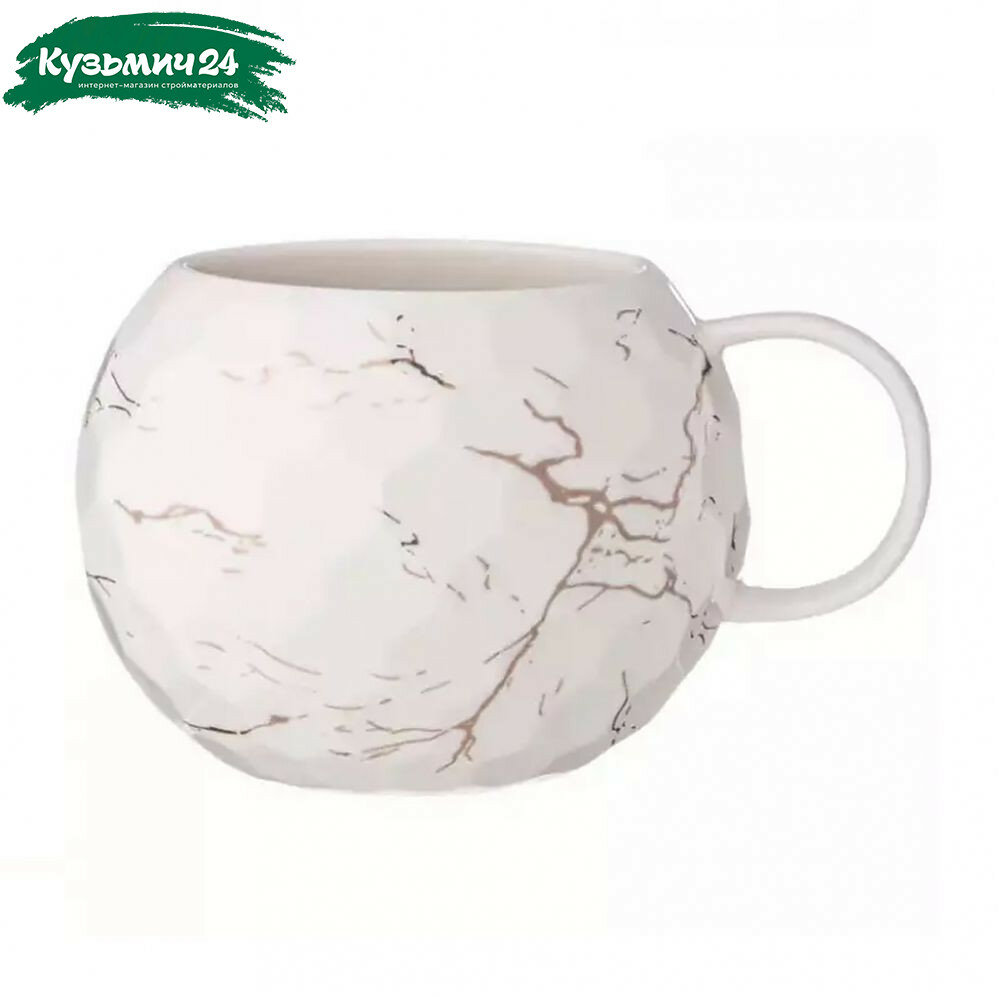 Кружка Lefard Breaktime 90-1088, фарфор, белый, 75х75х80 мм, 400 мл