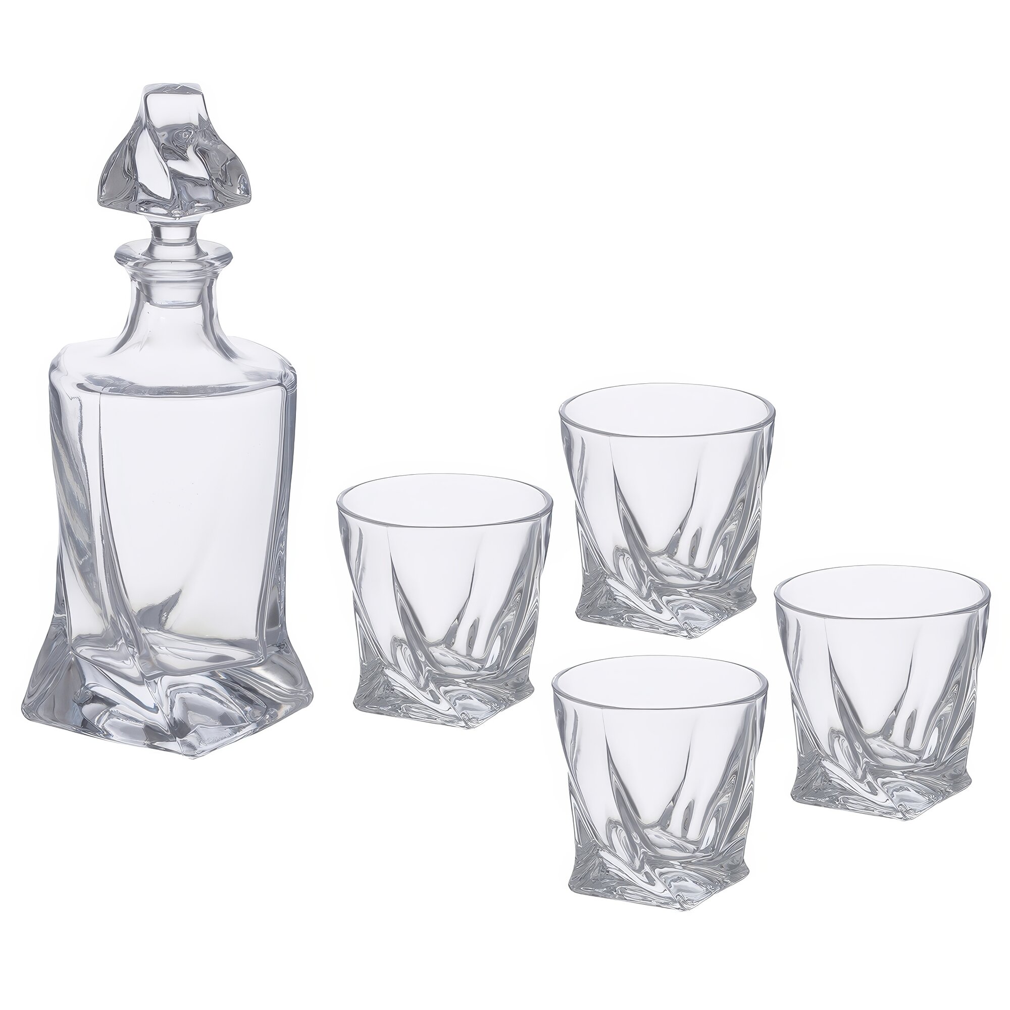 Набор для виски Gipfel Spire 52351, 5 предметов, хрустальное стекло, бесцветный