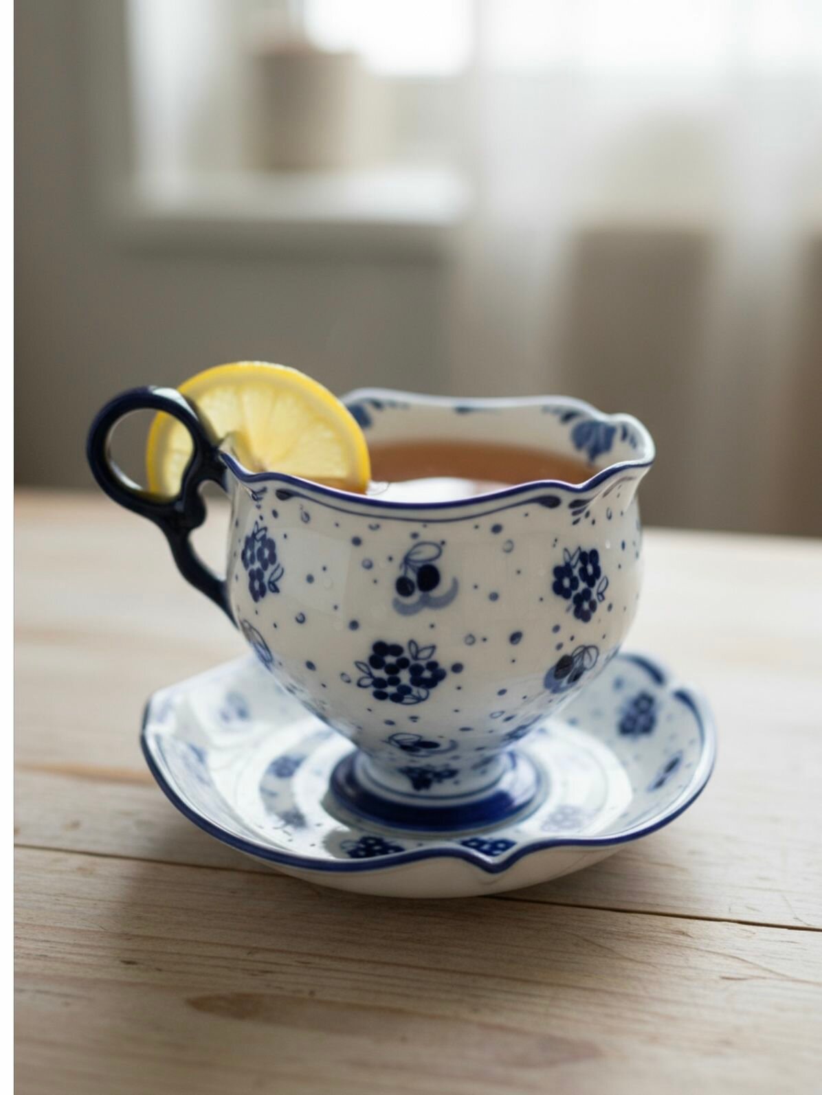 Чайная пара "Ландыш большой" 300 мл чашка с блюдцем гжель фарфор ручная работа