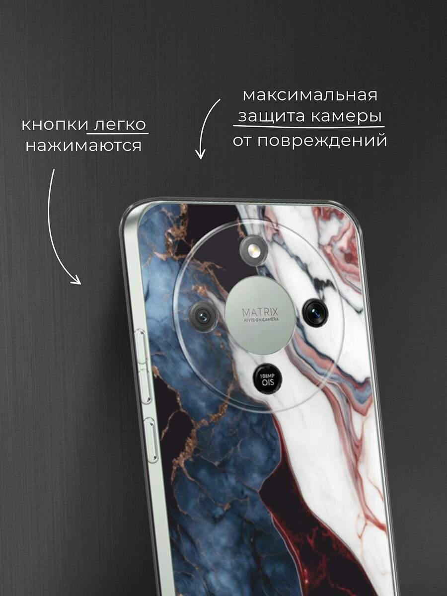 Силиконовый чехол на Honor X9d / Хонор X9d с принтом Благородный мрамор — фото 1