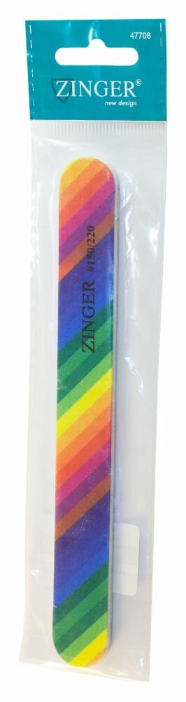 Пилка абразивная для ногтей двусторонняя Zinger UT-401, 150/220 грит