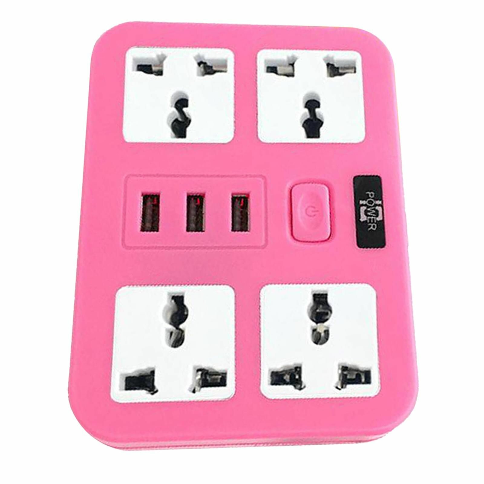 Удлинитель с 3 USB-портами, 4 розетки, защита от перенапряжения, шнур 1,8 м, огнестойкий корпус