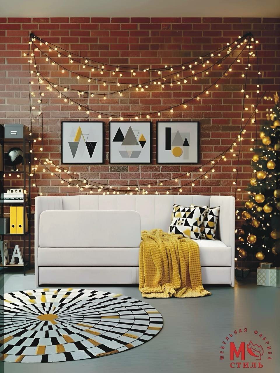 Детская кровать М-Стиль Хагги, 180x90 см, бежевая, с бортом и ящиком, микровелюр