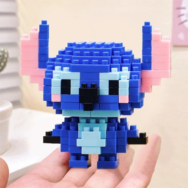 Disney Anime Princess Building Blocks Stitch Mickey Mouse mini Action Toys Фигурки, игрушки, кубики, сборные игрушки, подарки для детей