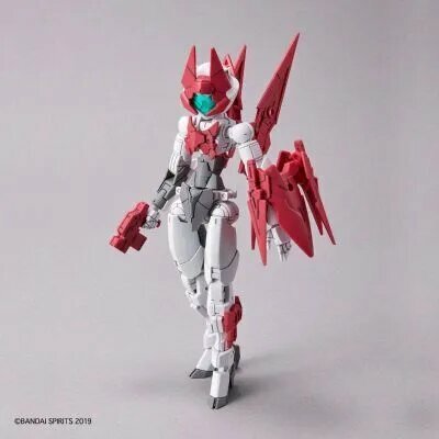 Сборная модель BANDAI 30MM EXM-E7a "Spinatia", ассасин, малиновая, белая, светло-серая