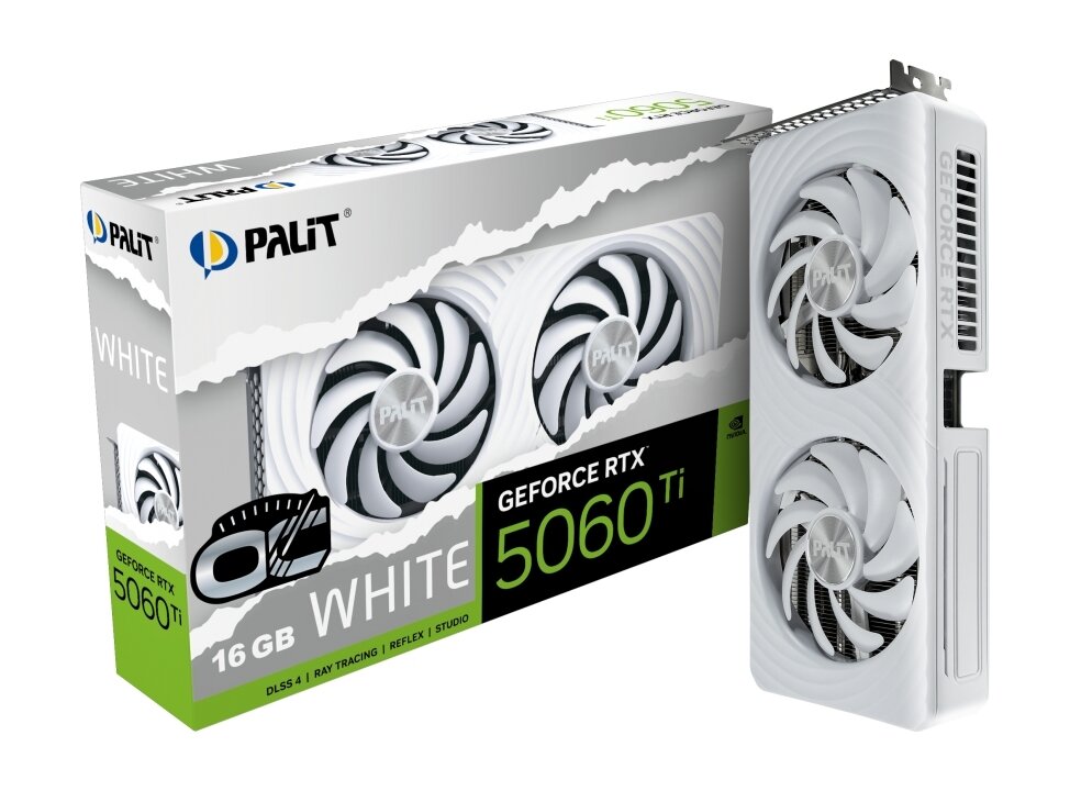 Видеокарта Palit RTX5060Ti WHITE OC 16Gb