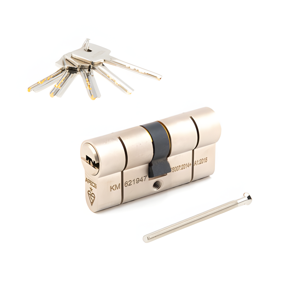 Цилиндровый механизм "Apecs" N6-66(31/35)-Ni ключ-ключ (никель)