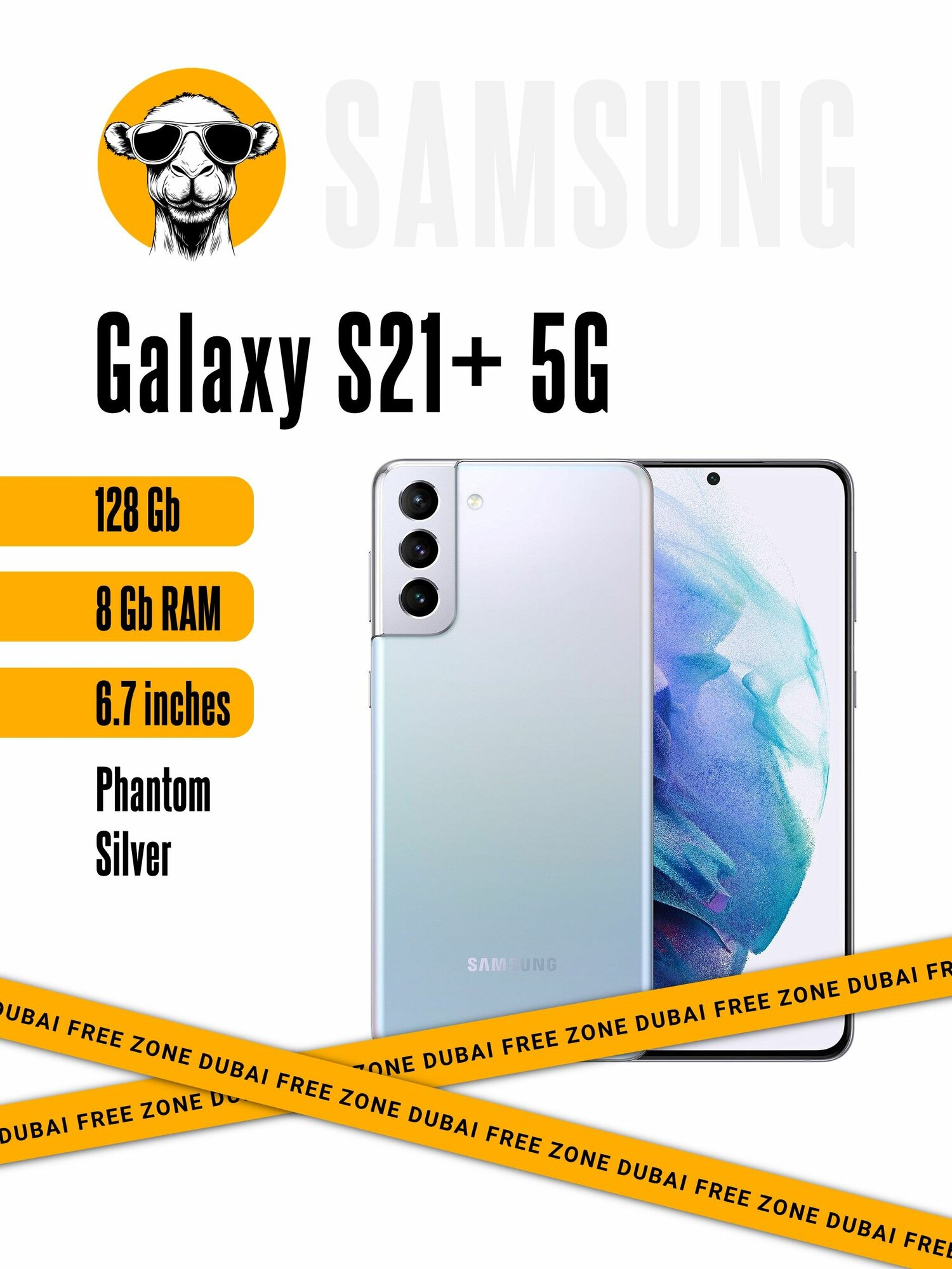 Смартфон Samsung Galaxy S21+ 5G 8/128Gb Phantom Silver/Белый