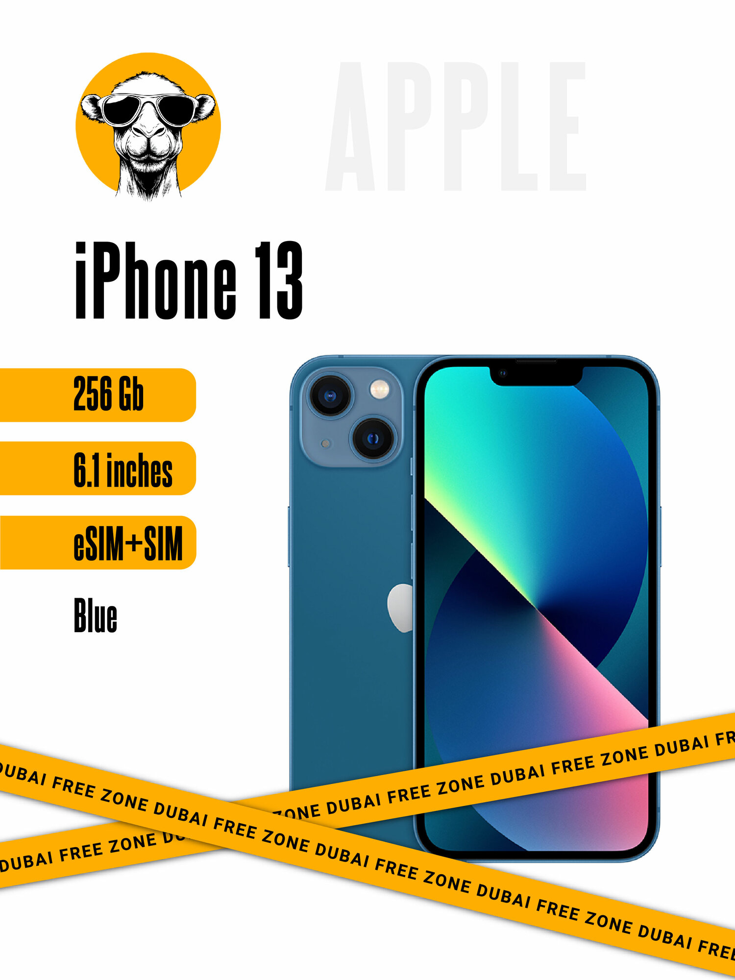 Смартфон iPhone 13 256Gb Blue Sim+E-Sim