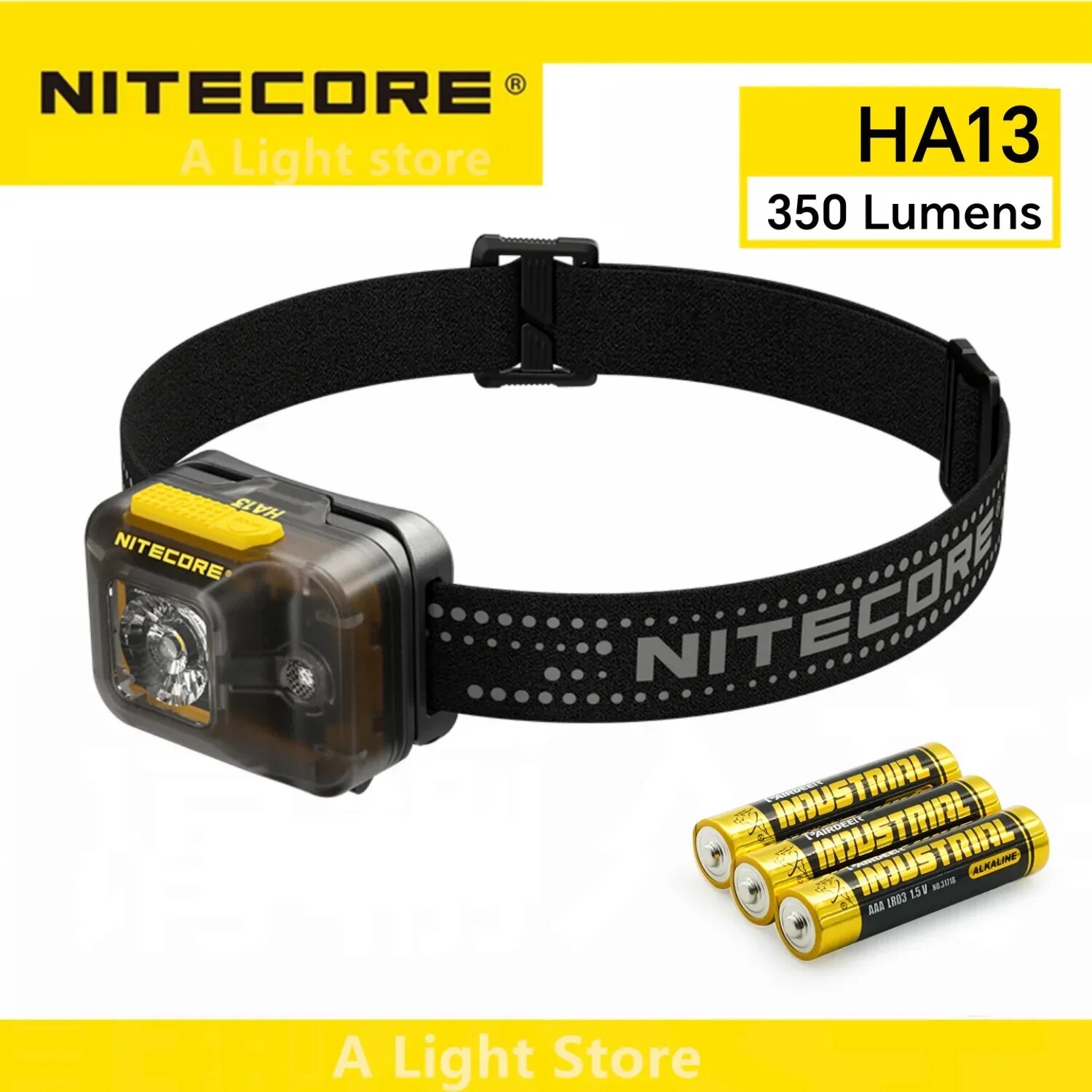 NITECORE HA13 охотничья фара налобный фонарь с батареей AAA двойной светильник для кемпинга, рабочего освещения, фонарик для бега, рыбалки