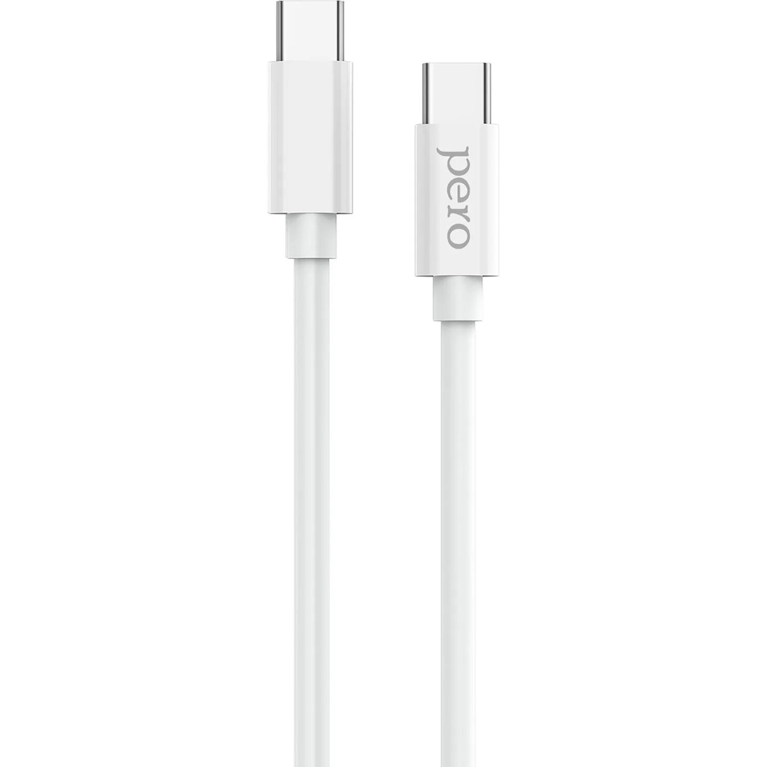 Кабель USB PERO DC-08 PD Type-C to Type-C, 1m, White