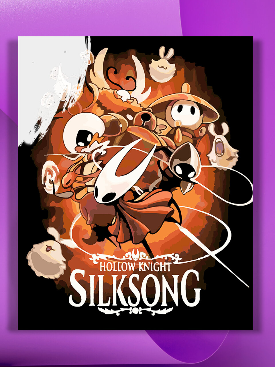 Картина по номерам на холсте Hollow Knight Silksong, 30 х 40 см