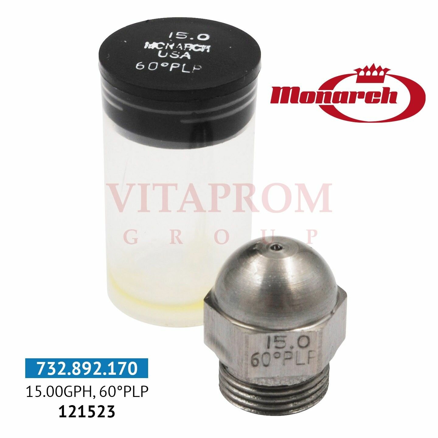 Форсунка Monarch 15.00GPH, 60PLP, 0986235-15