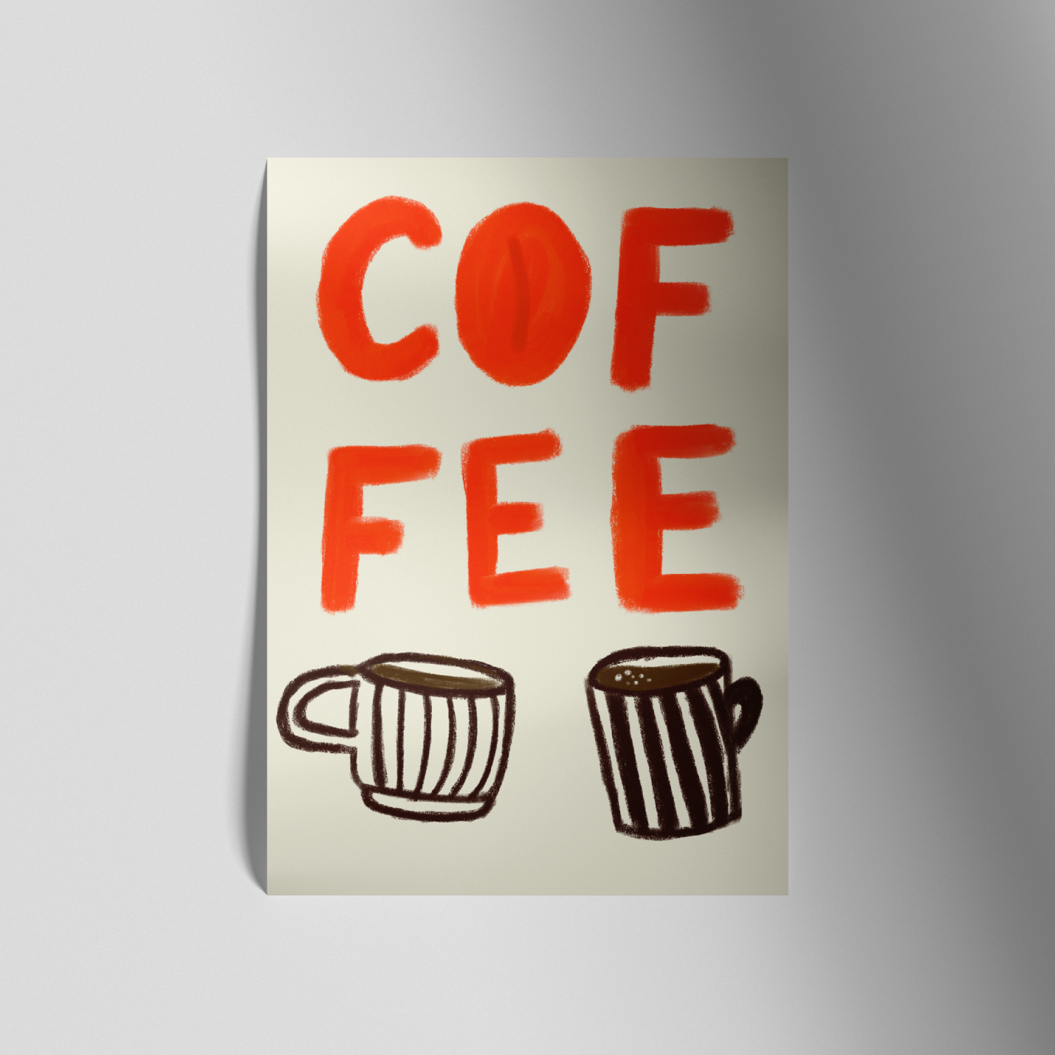 Постер без рамы "COFFEE", бумага, цифровая печать, формат А3 30x42 см в стиле Pinterest