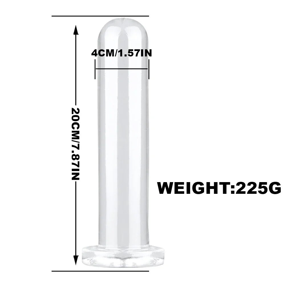 Хрустальный фаллоимитатор, анальные секс-игрушки для женщин, черная пробка, стимуляция Transparent-M
