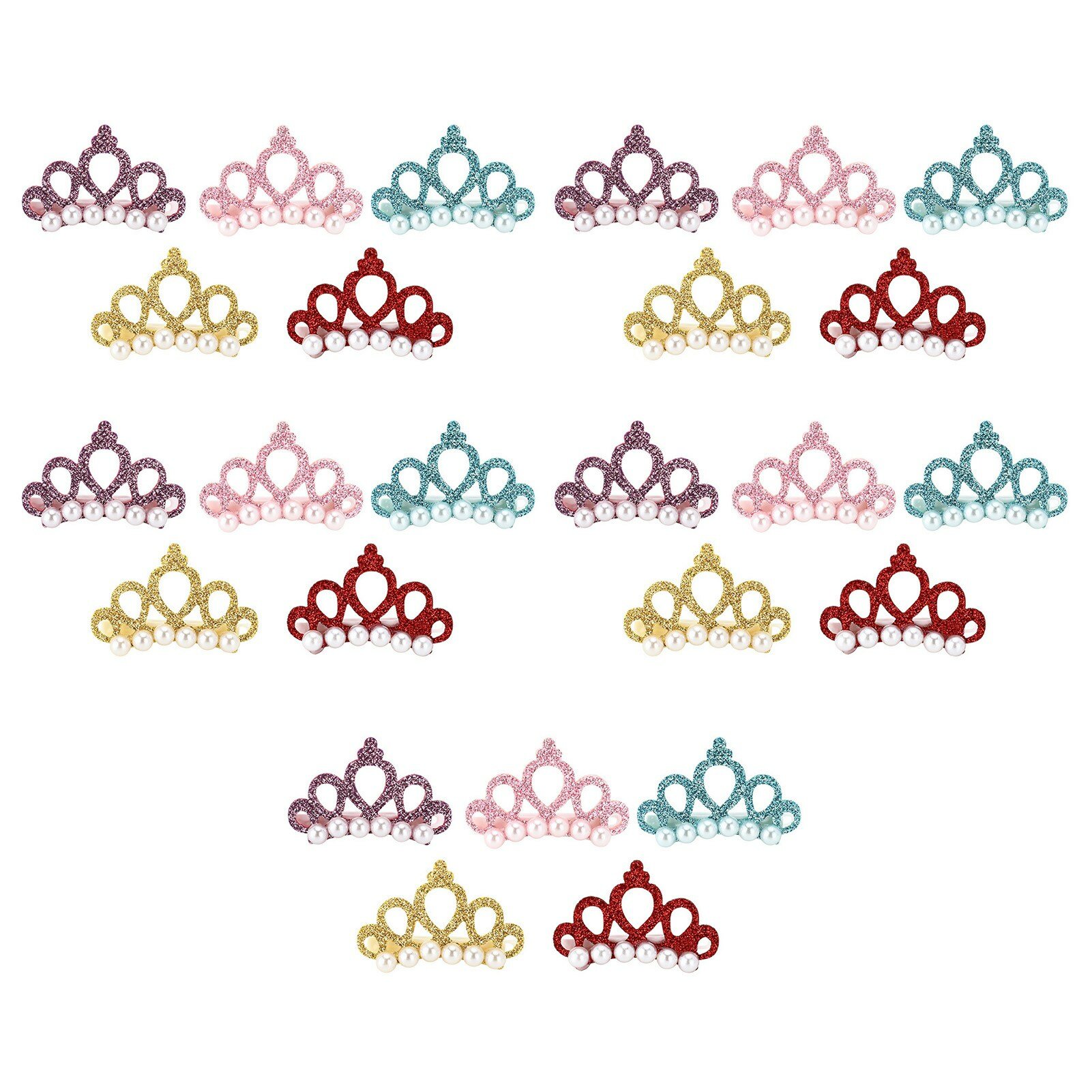 25 шт. заколок-коронок для волос для кошек и собак средних и маленьких пород