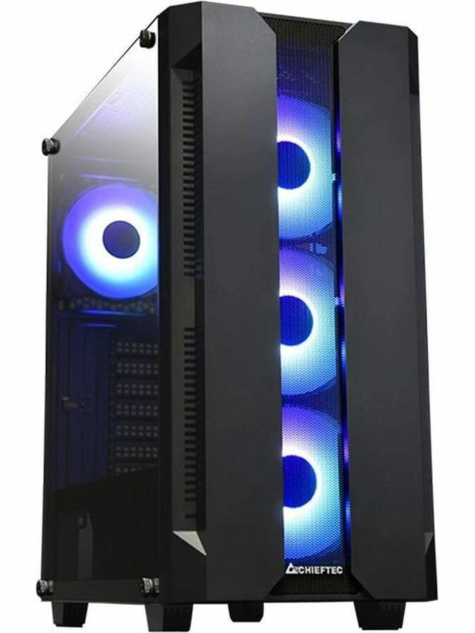 Корпус Chieftec Hunter черный без БП ATX 4x120mm 4x140mm 2xUSB3.1 audio bott PSU