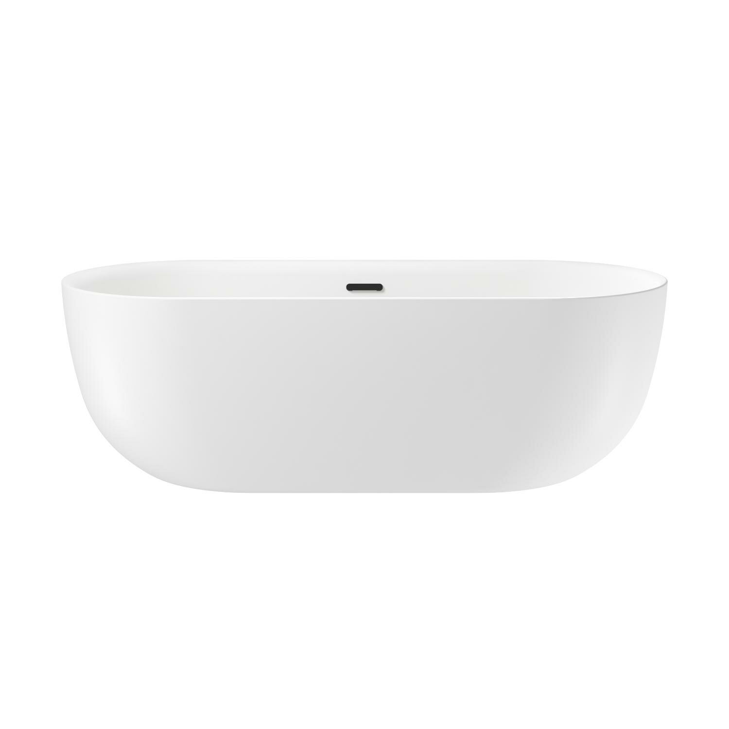 Акриловая ванна Wellsee Chic Riviera 170х76 236802003 цвет Белый глянцевый Черный матовый