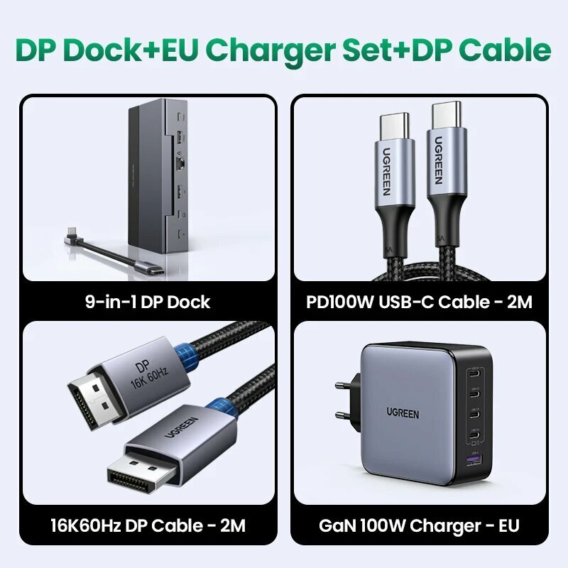 UGREEN Док-станция 6-в-1 USB C HDMI 4K PD100W EU Complete Set