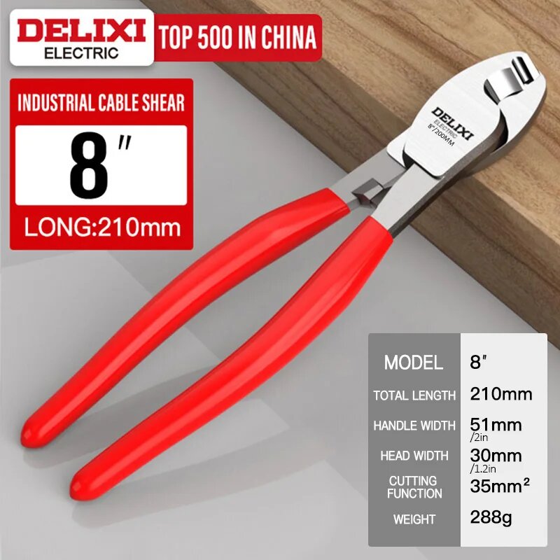 DELIXI ELECTRIC Электрические Кабельные Ножницы Red -8 in