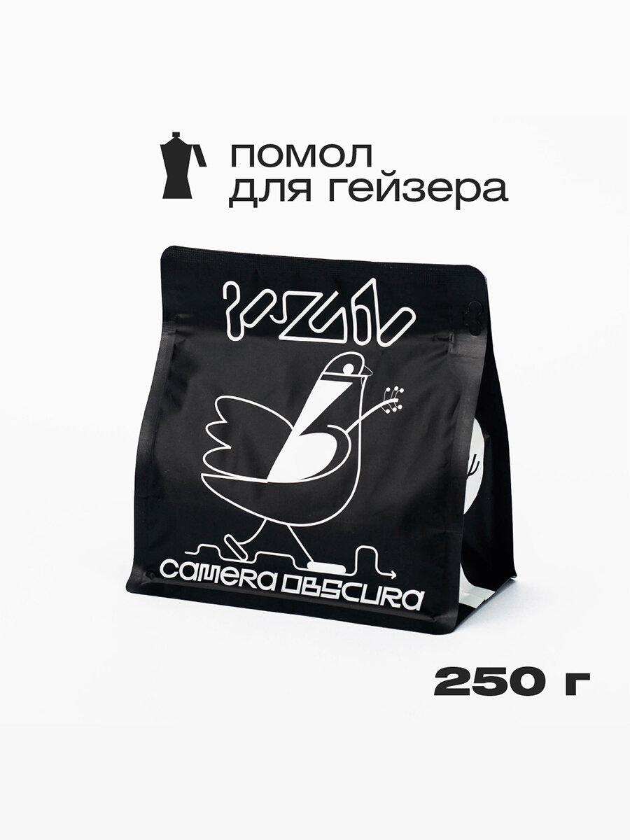 Голубь, помол для гейзерной кофеварки, фирменный кофе Camera Obscura, 250 г