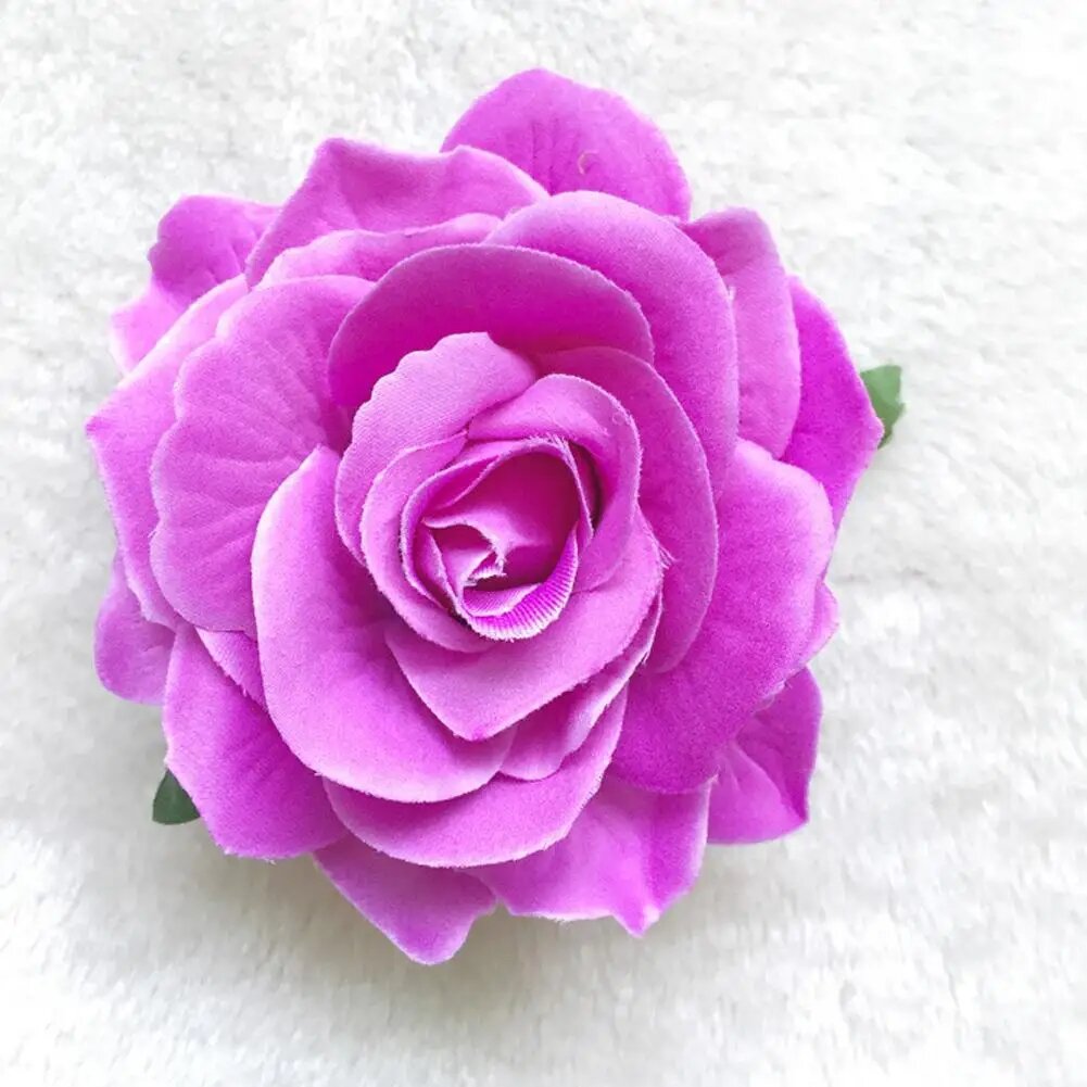 Заколка для волос с цветком розы Светло-фиолетовый