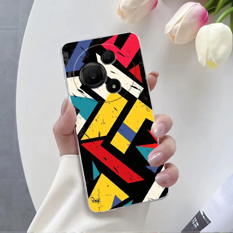 Для TCL 60 NxtPaper/TCL 60 SE NxtPaper Чехол Цветочный мраморный чехол TM2719, TCL 60 NxtPaper 4G