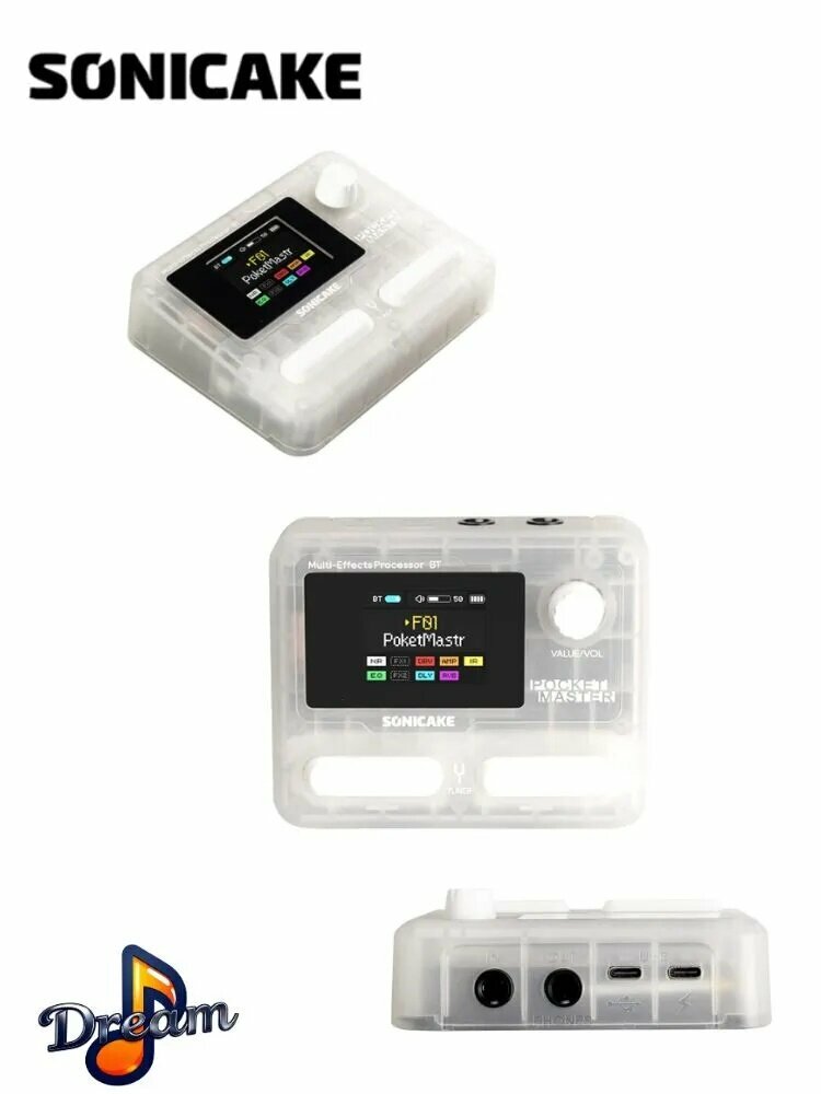 Sonicake Pocket Master Портативная мультигитарная педаль эффектов, более 100 встроенных эффектов