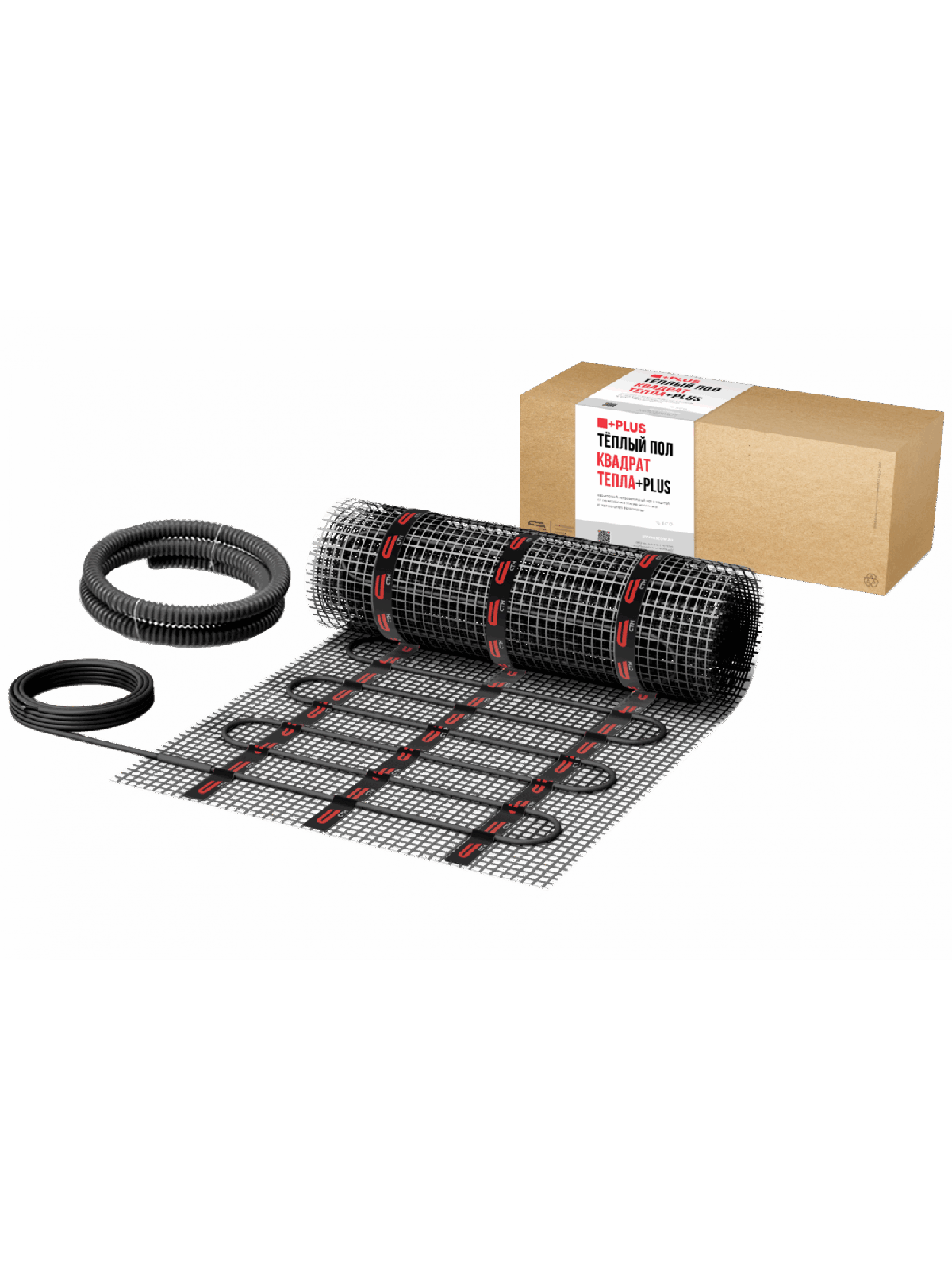 Теплый пол СТН Квадрат тепла КОМФОРТ-200-1,0, мощность 200 Вт, площадь 1 м2, под плитку, 200 Вт/м2