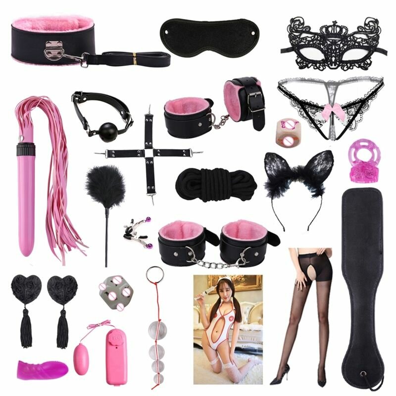 25 шт. / компл, секс-костюм для бондажа взрослых A2755-розовый