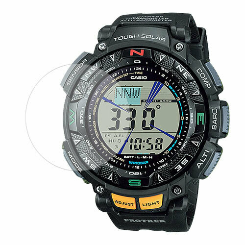 Скрин Мобайл защитный экран для часов Casio PRG-240-1 из гидрогелевая плёнка прозрачная