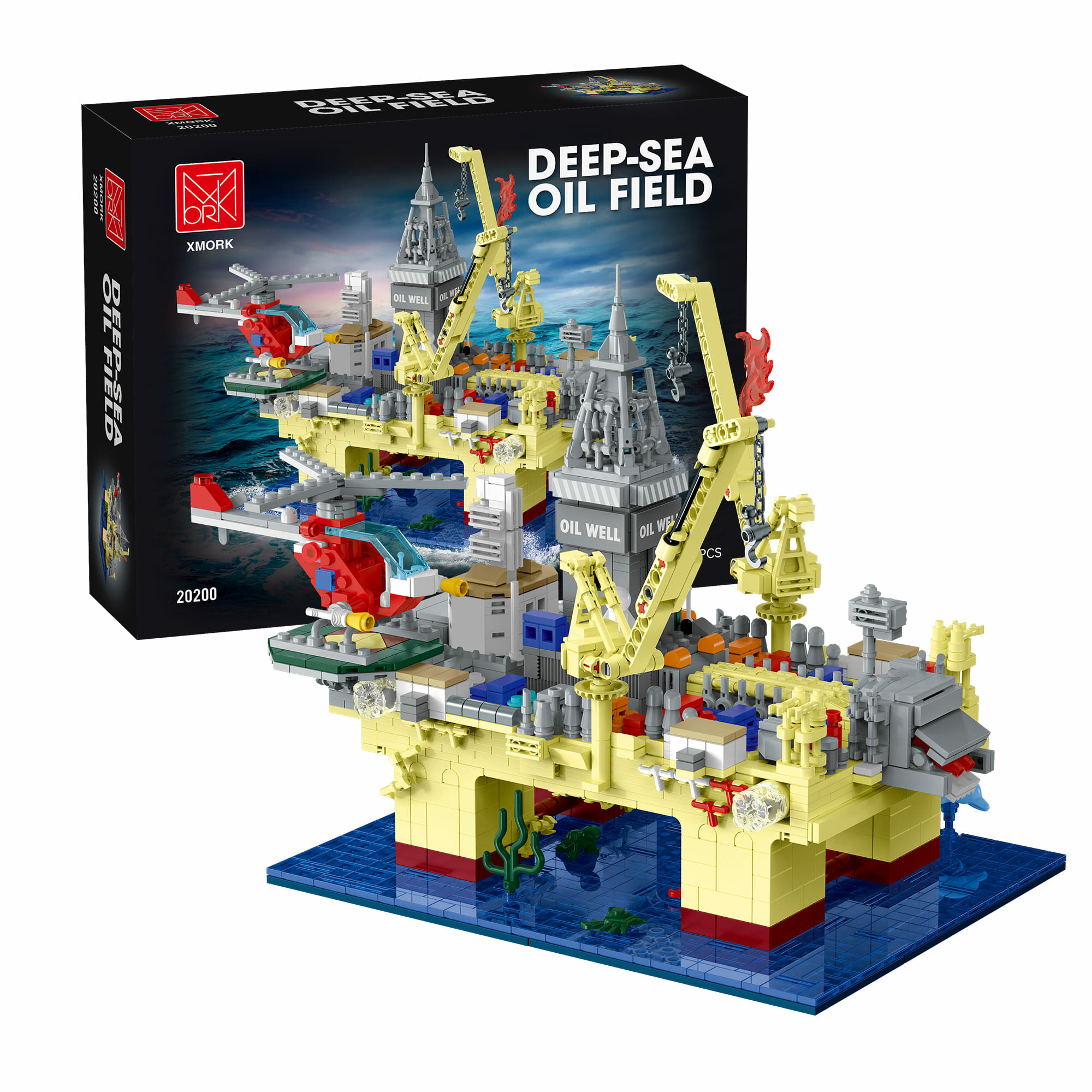 Конструкторы Xmork (совместимы с другими наборами). Deep-sea oil field. 1962 детали